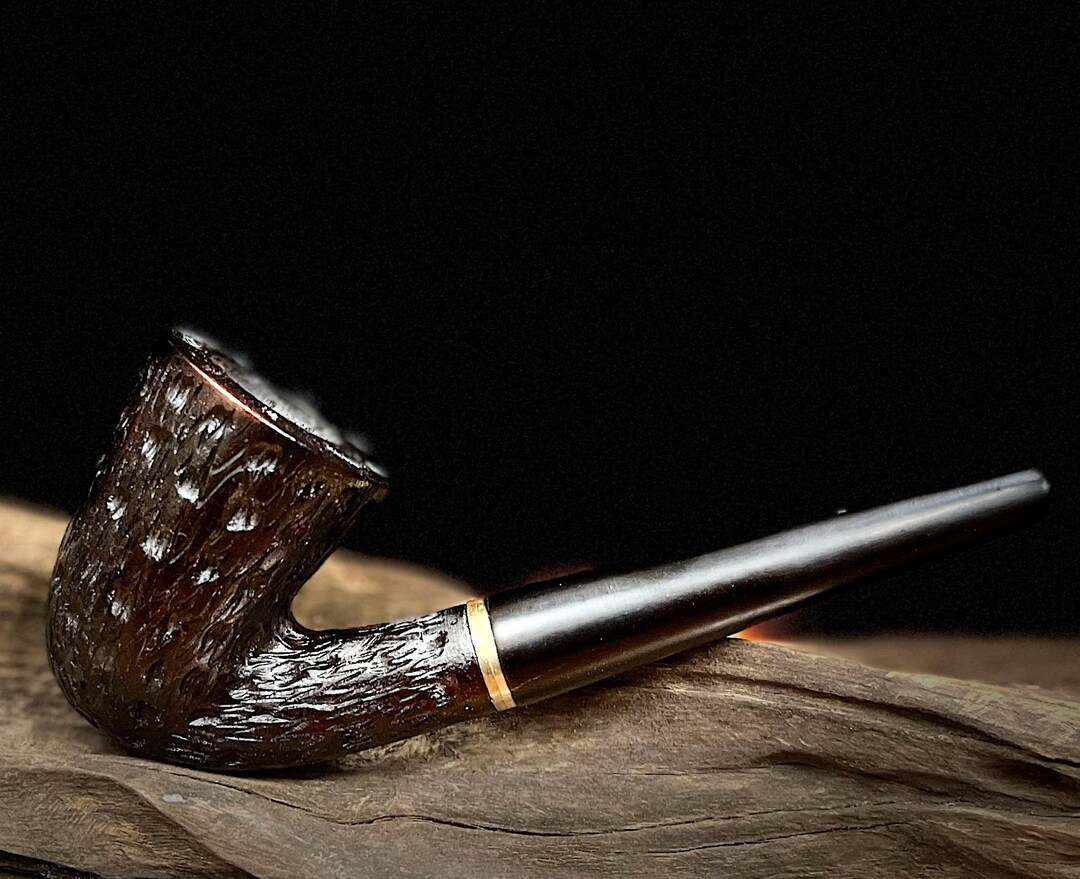 Sandblasted Dublin Tobacco Pipe Natural Wood Pipe Handmade Wood Stem - Etsy