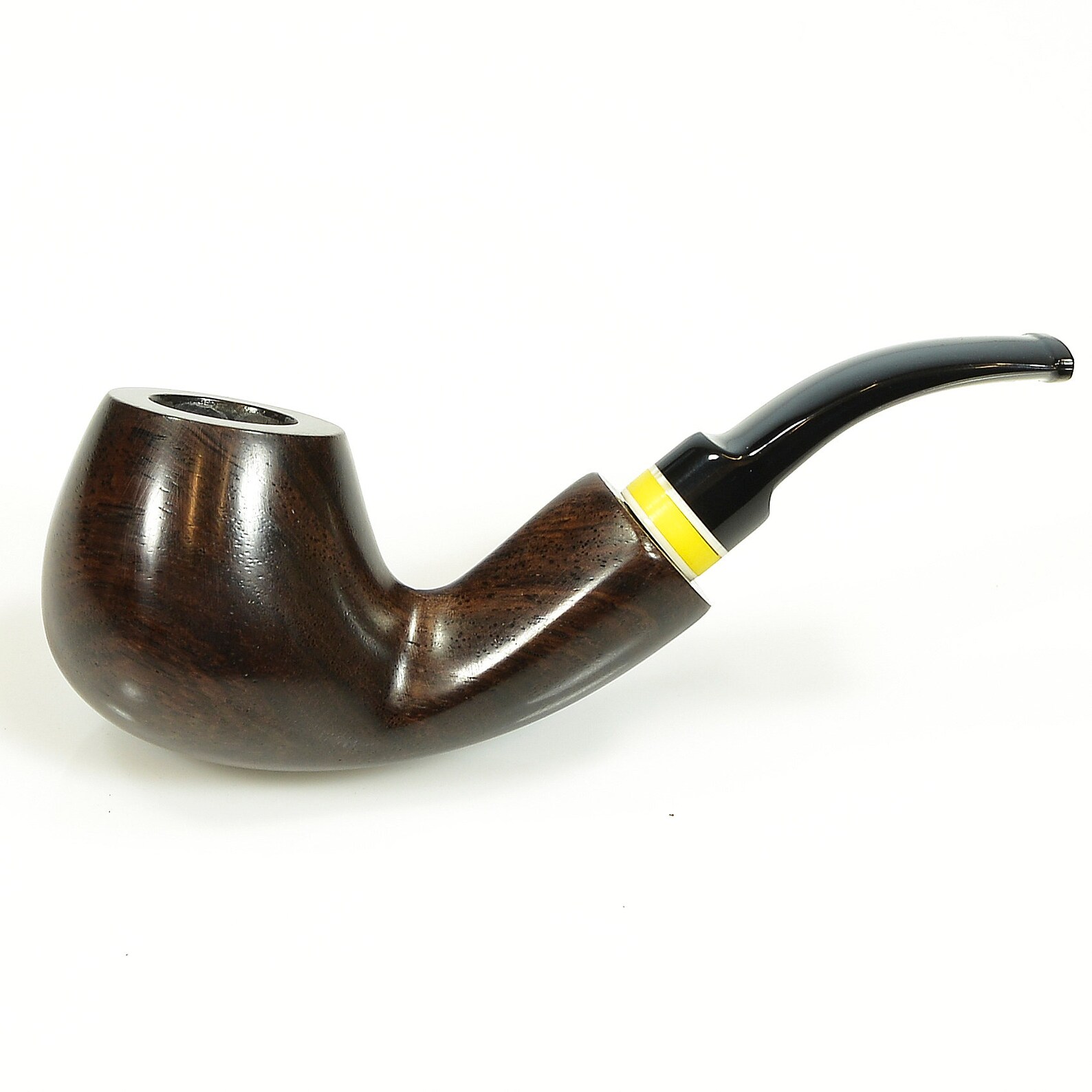 Bent Brandy Tobacco Pipe Ebony Handmade Smoking Wood Pipe - Etsy