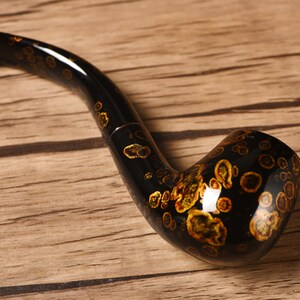 Full Apple Bent Lacquer Tobacco Pipe Tradition Handmade Natural Lacquer ...