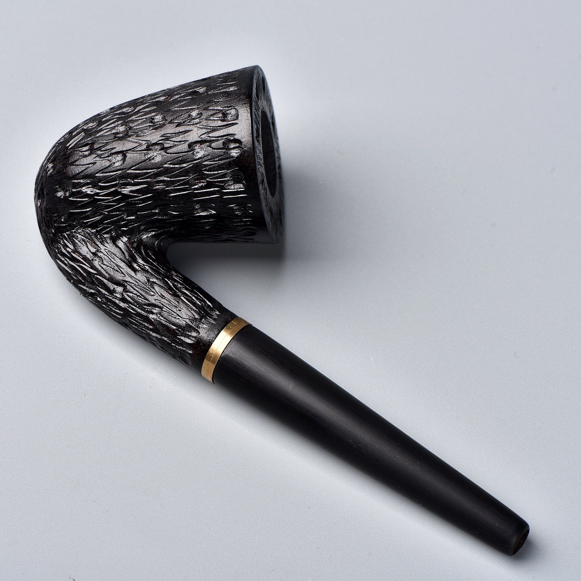 Sandblasted Dublin Tobacco Pipe Natural Wood Pipe Handmade - Etsy