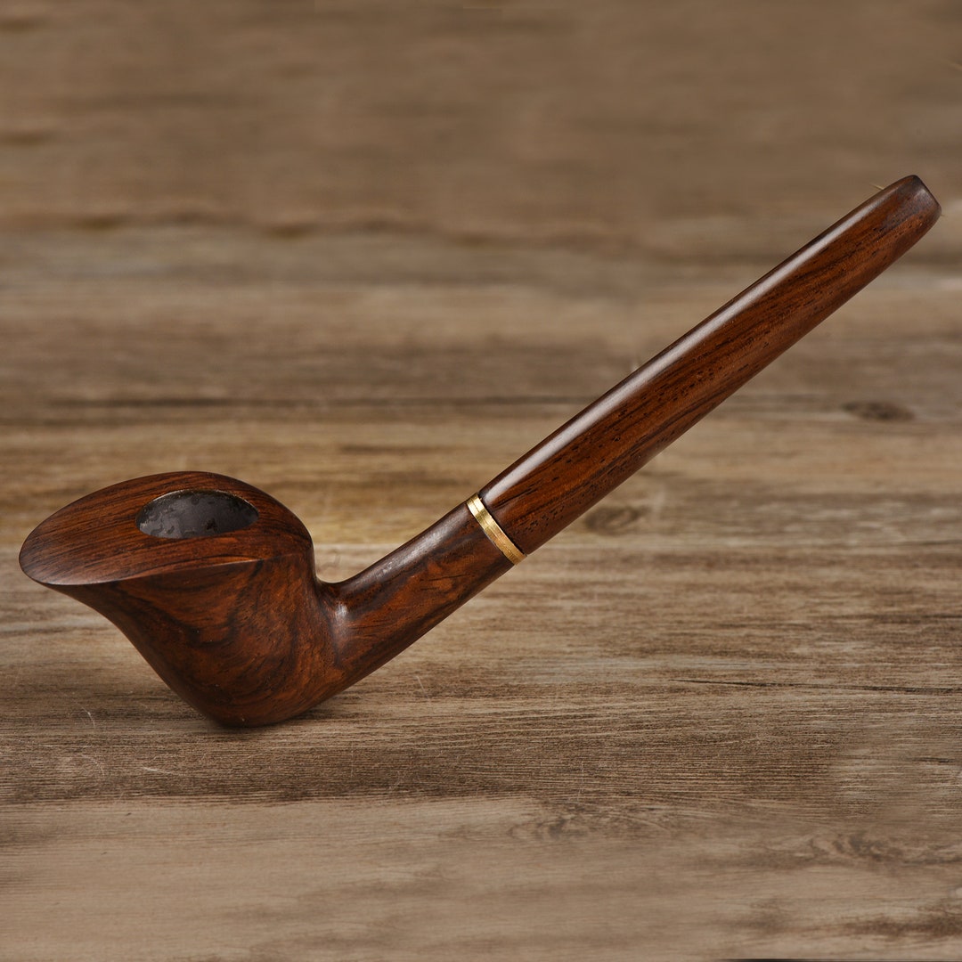 Freehand Tobacco Pipe Wood Stem Pipe Handmade Wood Natural Smoking Pipe ...