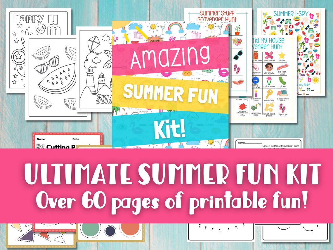 The Ultimate Summer Fun Kit Printable Activity Bundle for Kids ...