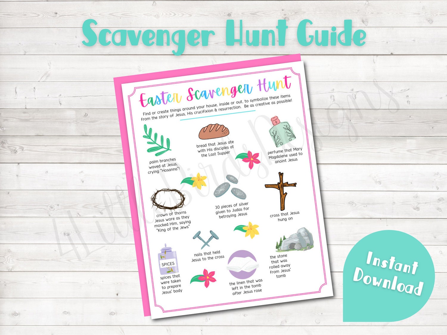 Christian Easter Scavenger Hunt | Easter Printable | Kids Scavenger ...