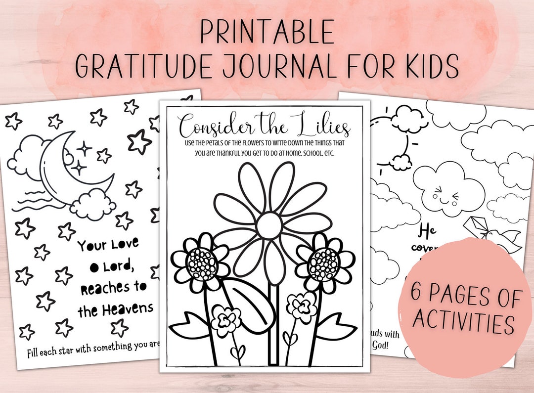Gratitude Journal for Kids | I Am Thankful for | Digital Gratitude ...