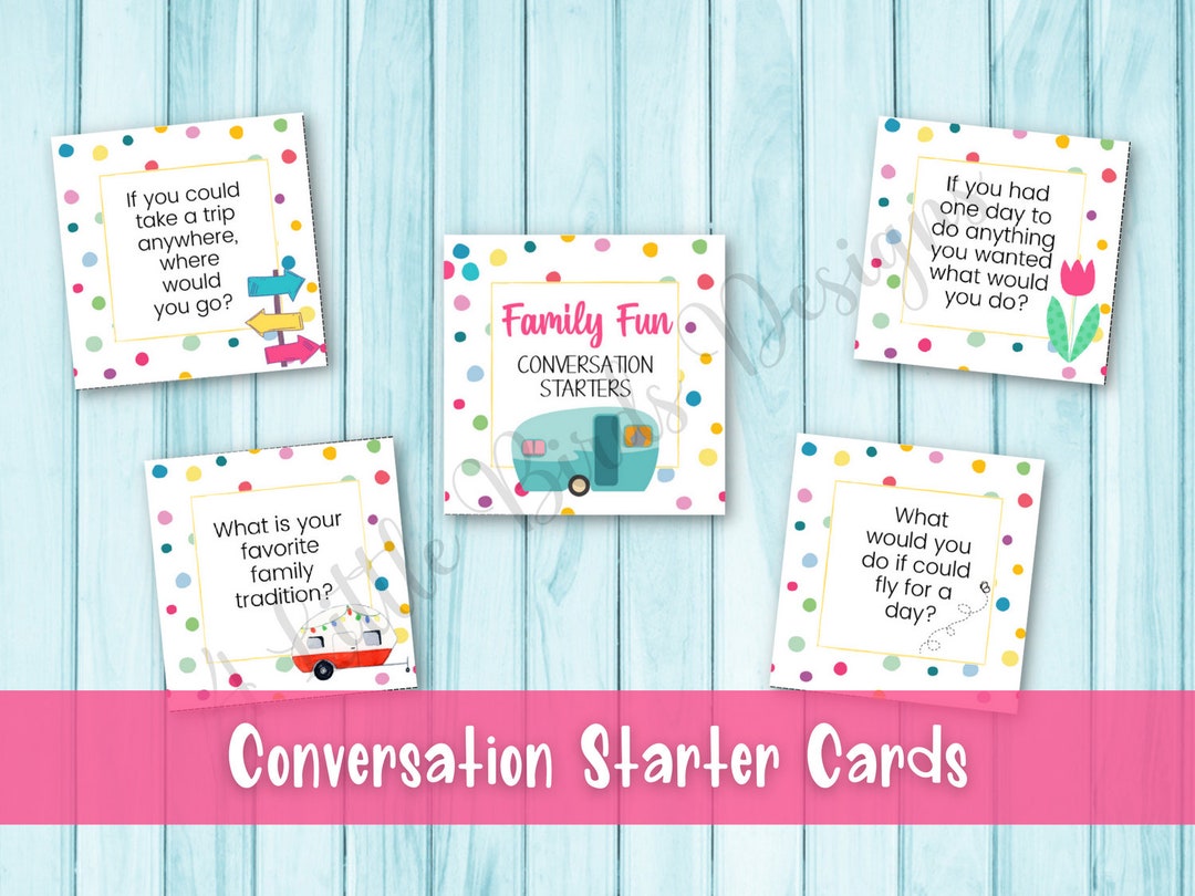 Conversation Starters | Printable Conversation Cards | Icebreaker Games ...