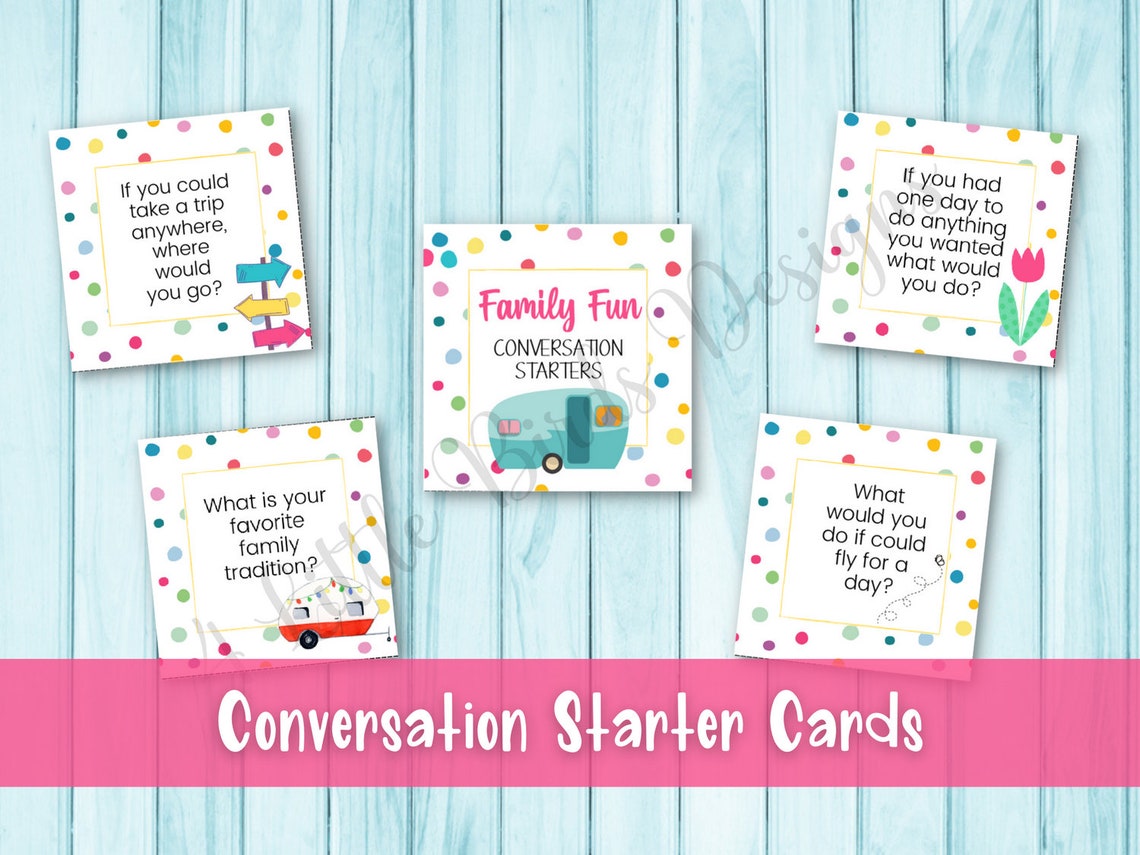 Conversation Starters | Printable Conversation Cards | Icebreaker Games ...