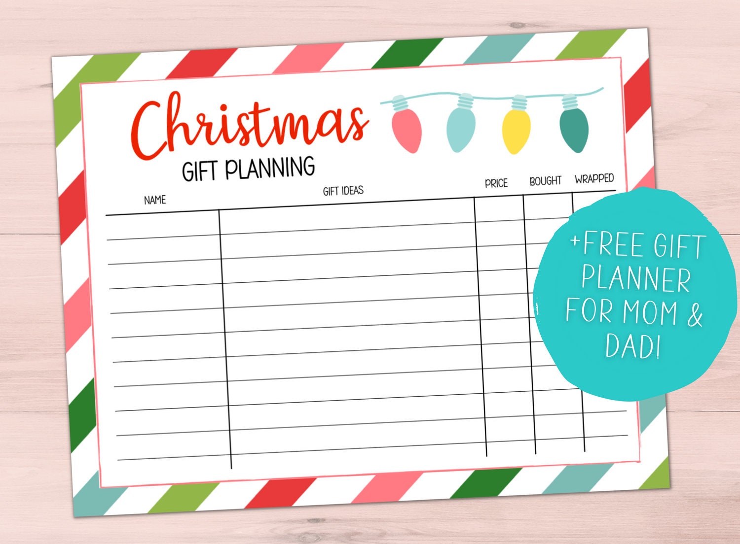 Christmas Wish List Printable | Kid's Christmas List | Holiday Wish ...