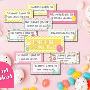 Printable Easter Coupon for Kids | Easter Basket Gifts | Gift Coupons ...