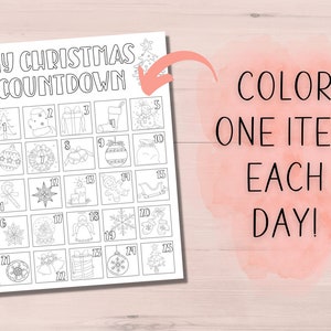 Printable Advent Calendar for Kids | Christmas Countdown | Christmas ...