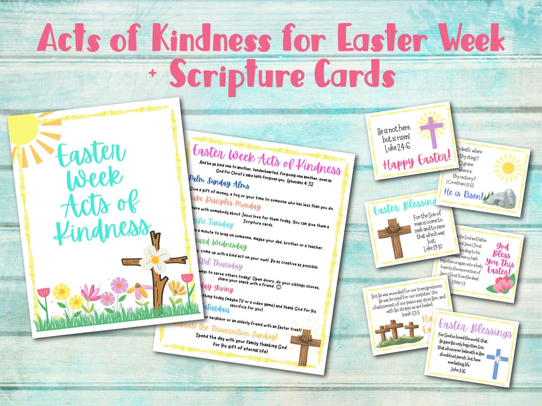 Easter Kindness Challenge | Kindness Activities for Kids | Printable ...
