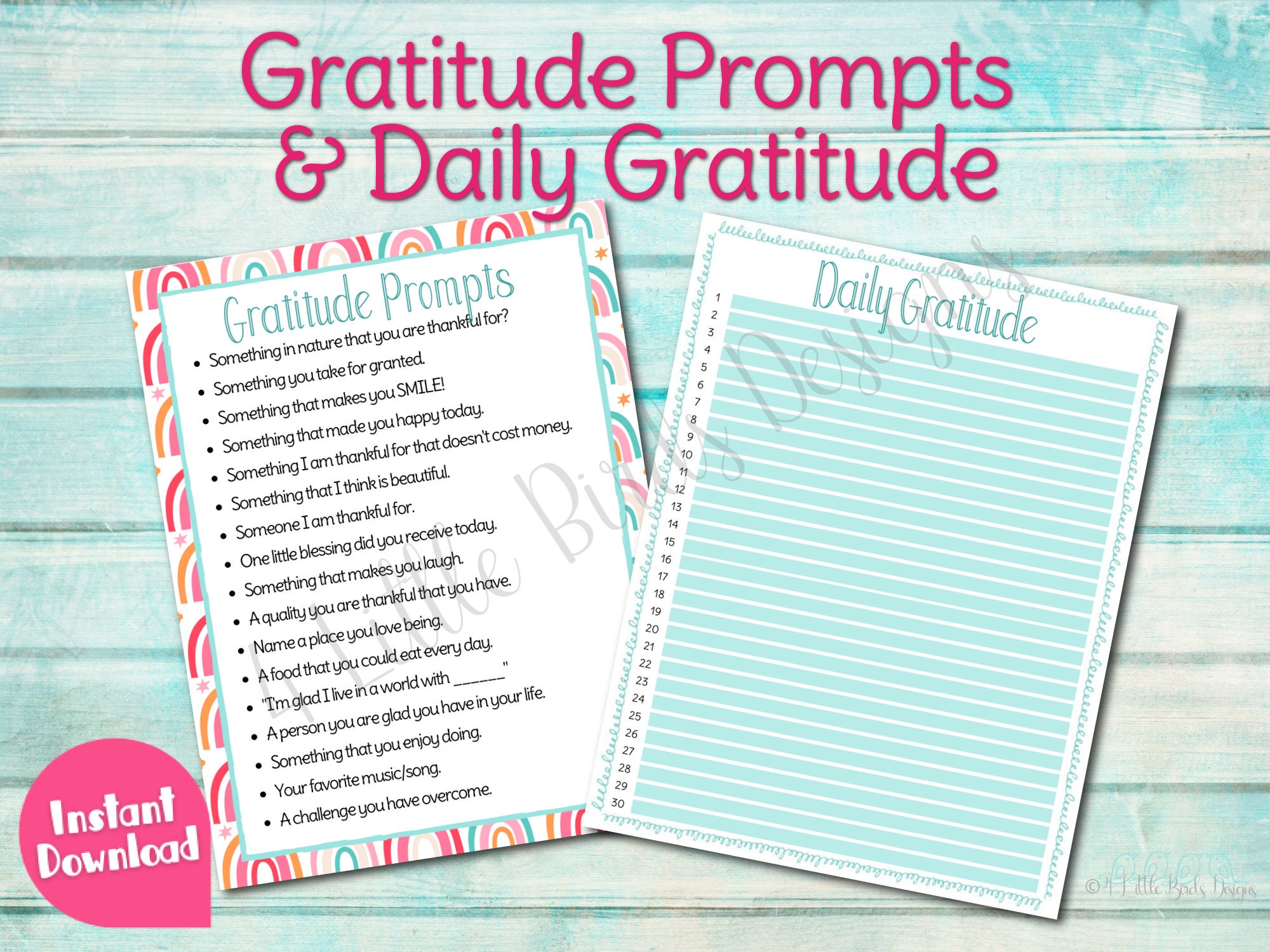Printable Gratitude Prompts & Daily Gratitude | Gratitude Printable ...