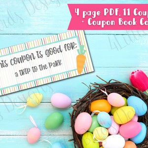 Printable Easter Coupon for Kids | Easter Basket Gifts | Gift Coupons ...