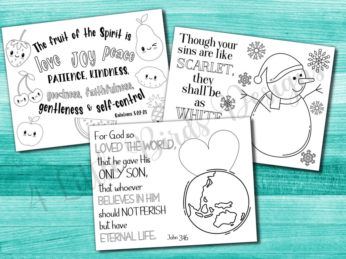 Bible Coloring Pages for Kids | Scripture Coloring Pages | Sunday ...
