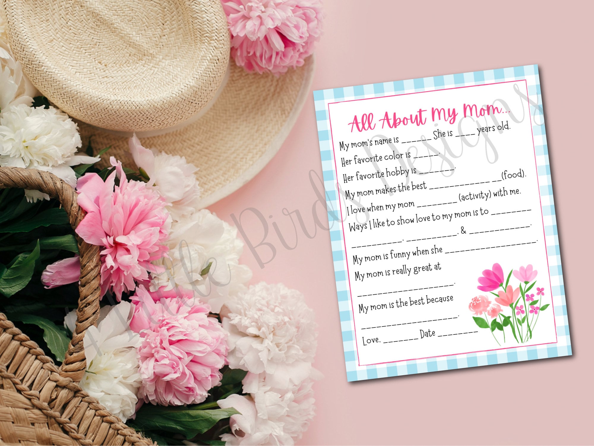 All About Mom Mother's Day Printable | Mother's Day Gift | Happy Mother ...
