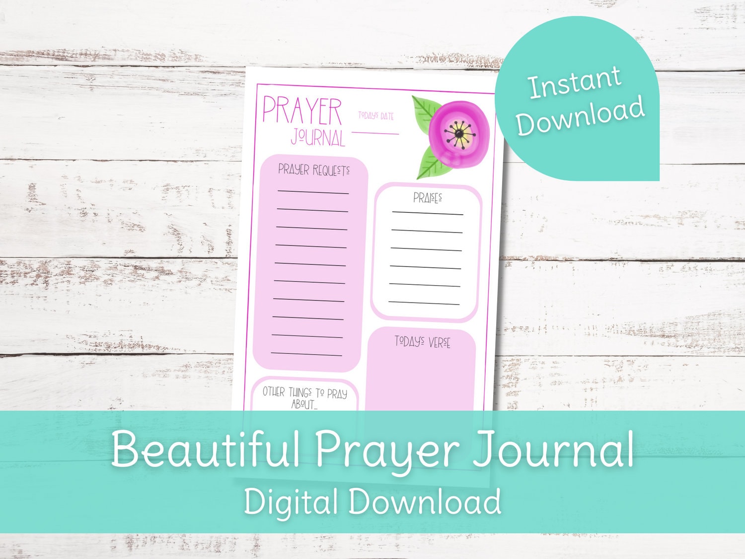 Daily Prayer Journal | Printable Journal Pages | Bible Journal ...