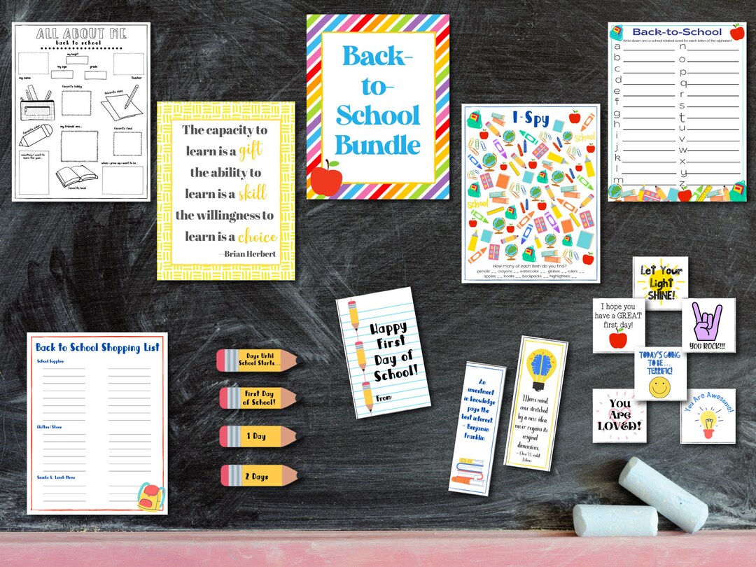 Back to School Kit | School Printable | First Day of School | School ...