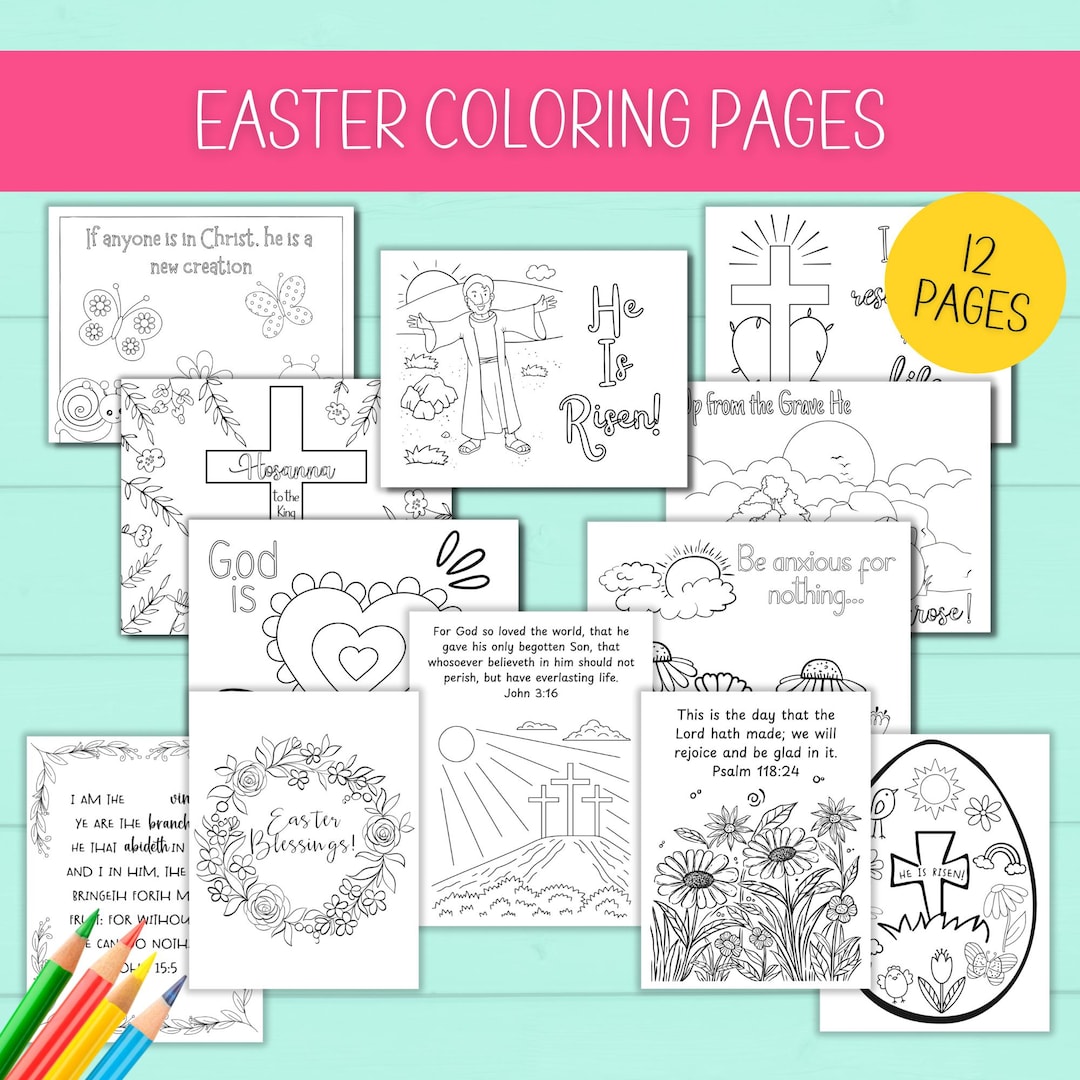Easter Coloring Pages for Kids | Scripture Coloring Pages | Sunday ...