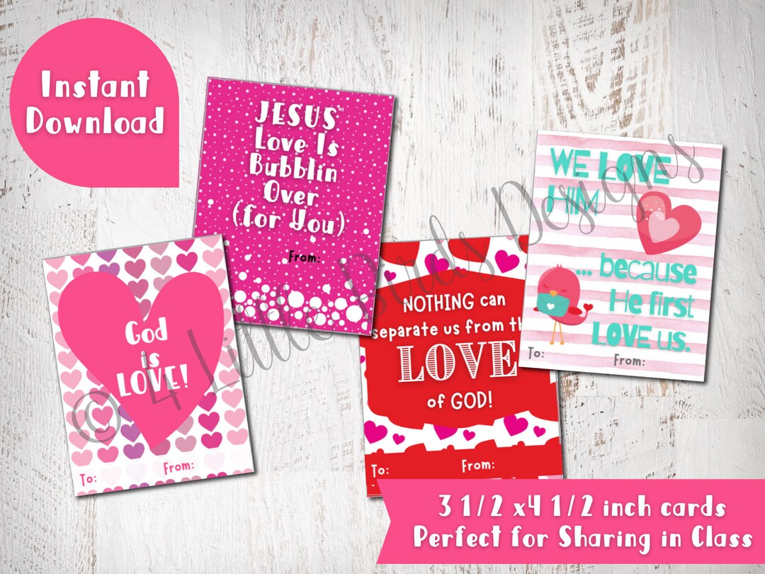 Christian Valentines Cards for Kids | Printable Kids Valentines ...