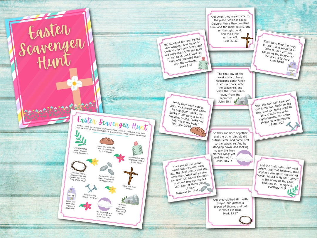 Christian Easter Scavenger Hunt | Easter Printable | Kids Scavenger ...