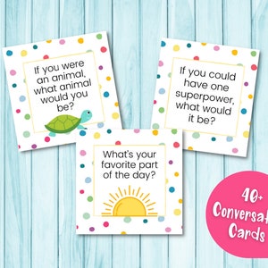 Conversation Starters | Printable Conversation Cards | Icebreaker Games ...