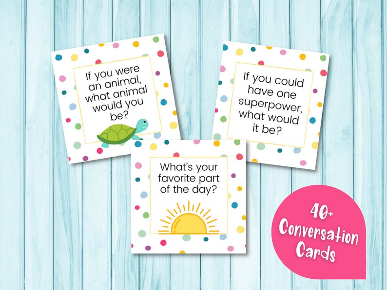 Conversation Starters | Printable Conversation Cards | Icebreaker Games ...