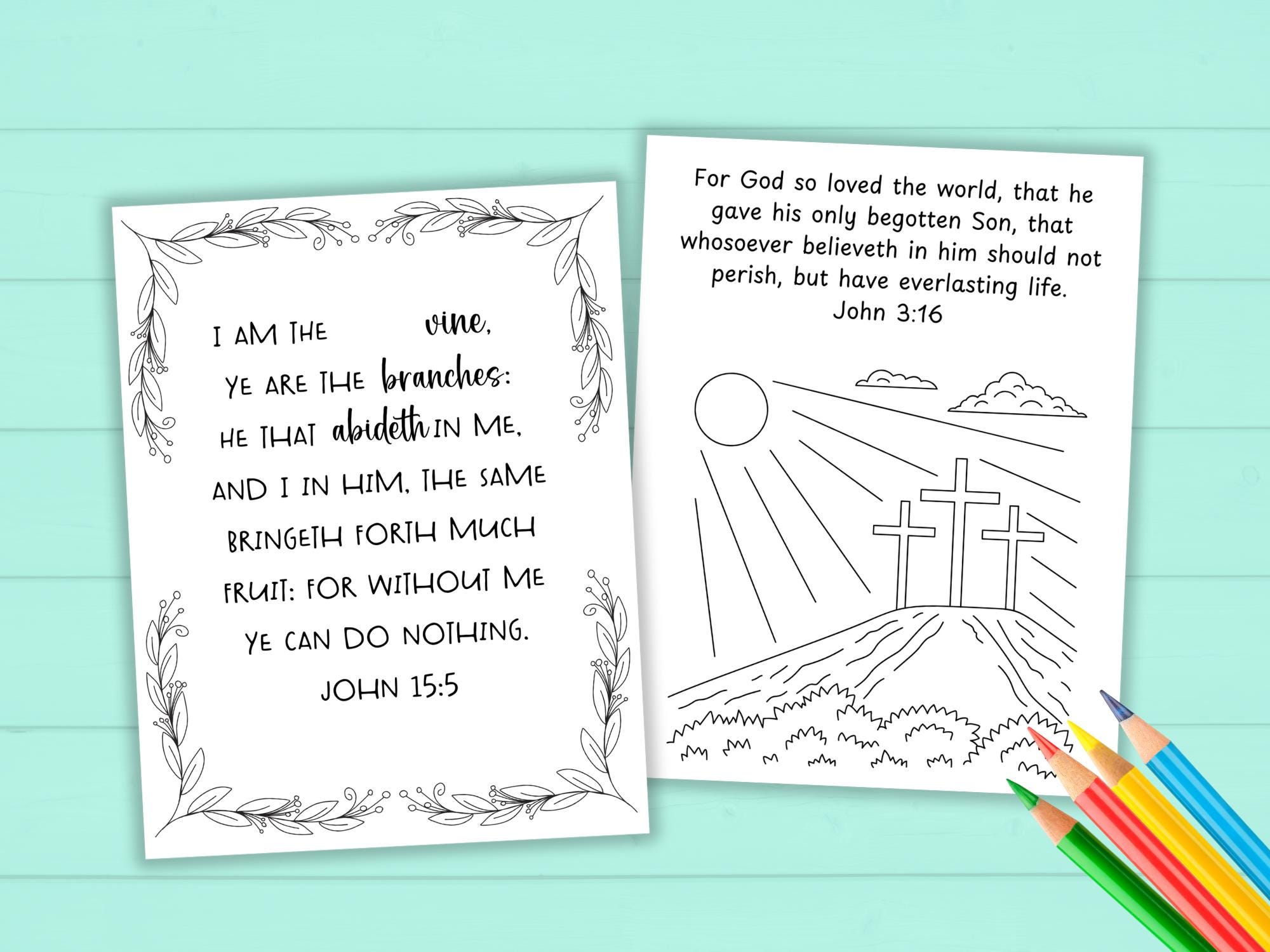 Easter Coloring Pages for Kids | Scripture Coloring Pages | Sunday ...