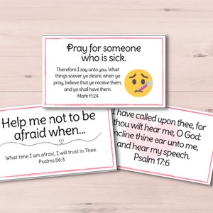 Printable Prayer Cards | Prayer Cards for Kids | Prayer Box | Prayers ...