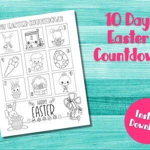 Easter Countdown | Easter Coloring Page | Easter Activities for Kids ...