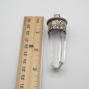 Handmade Pointed Crystal Pendant, Spiritual , Tibetan Silver A-1 - Etsy