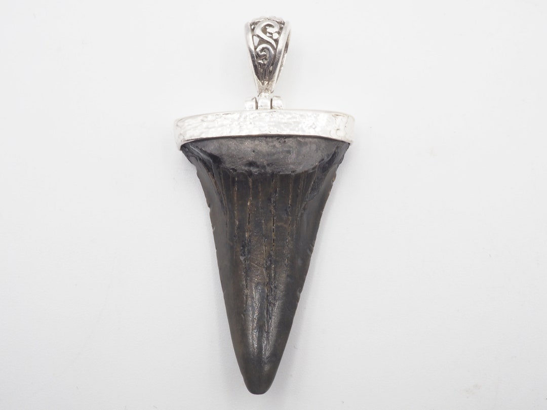 Sterling Silver Shark Tooth Pendant, Men's Pendantp-41 - Etsy