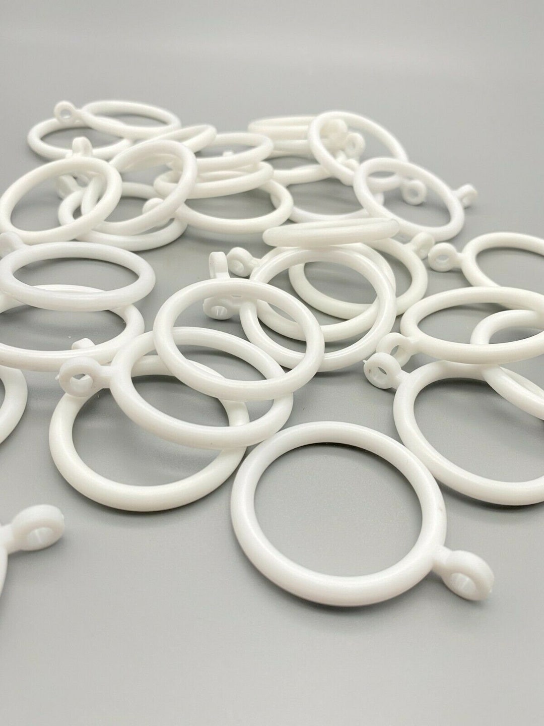 White Plastic Curtain Rings to Fit up to 30mm Diameter Poles - Etsy