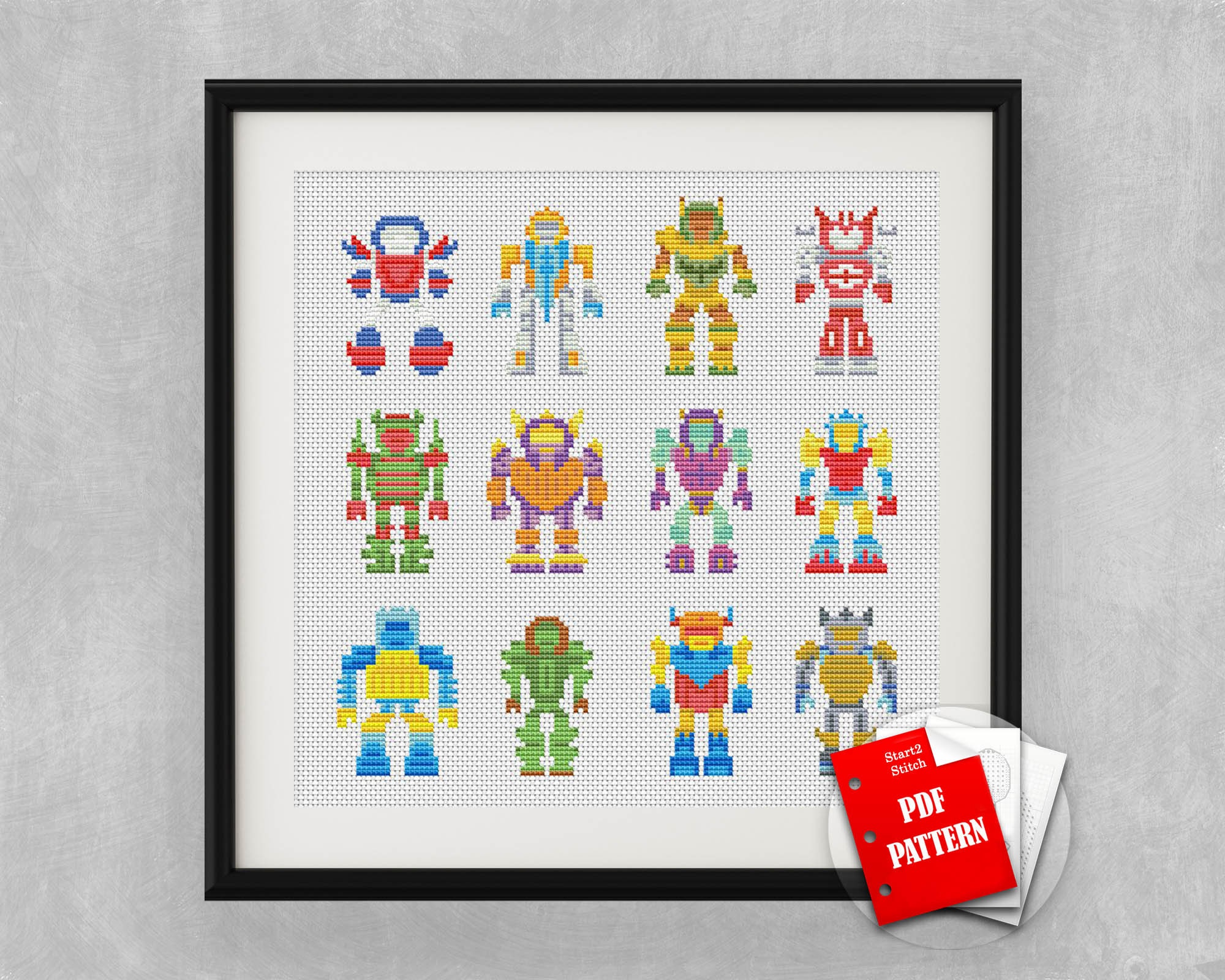 Transformers cross stitch lego pattern pdf robot cross | Etsy