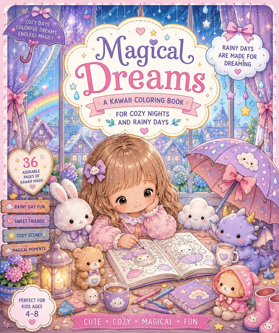 Kawaii Coloring Book for Kids | Magical Dreams Printable PDF (ages 4-8 ...
