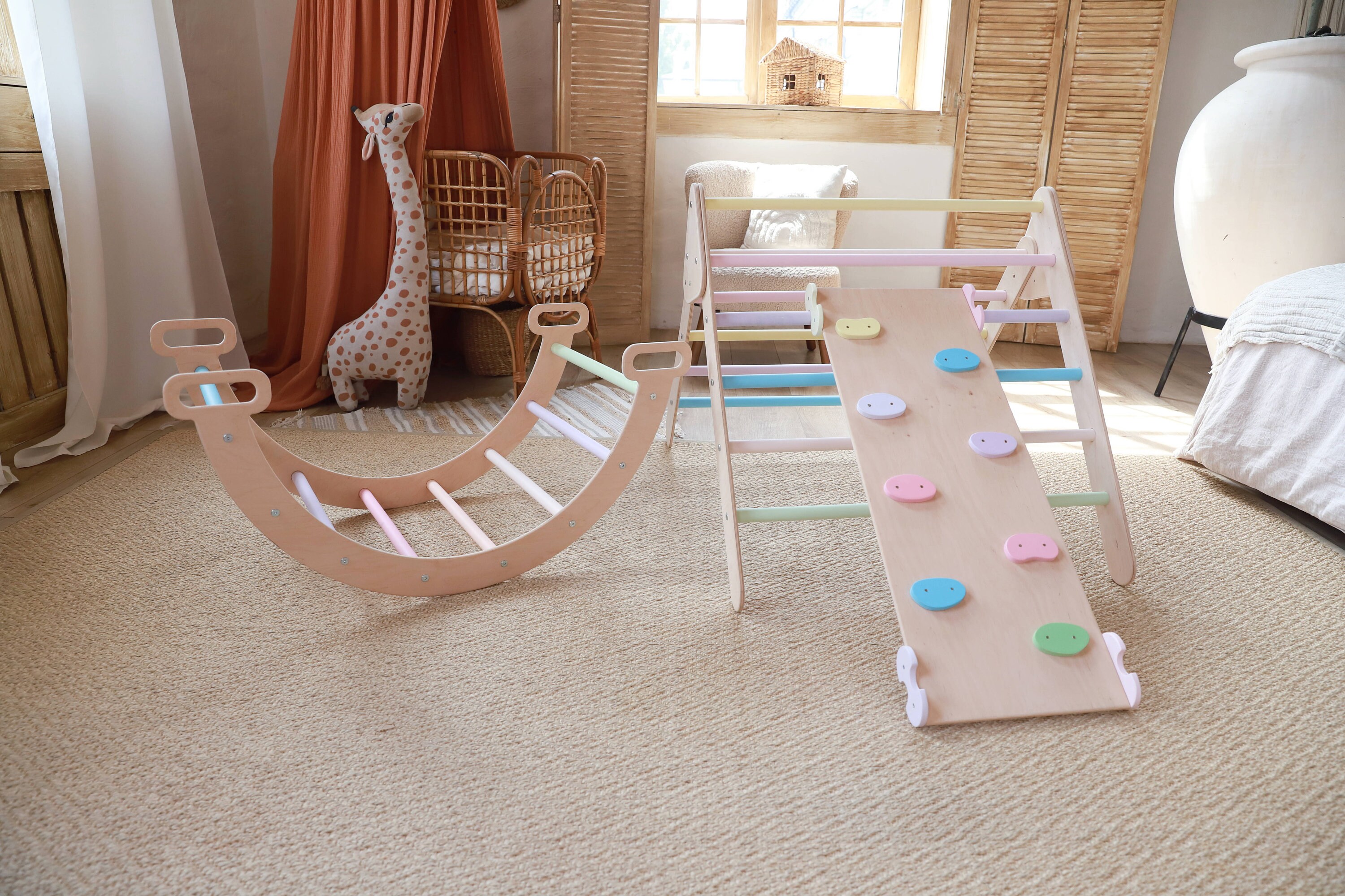 Set of 3 Items Foldable Triangle Arch Ramp With Slide, Arch Pillow ...