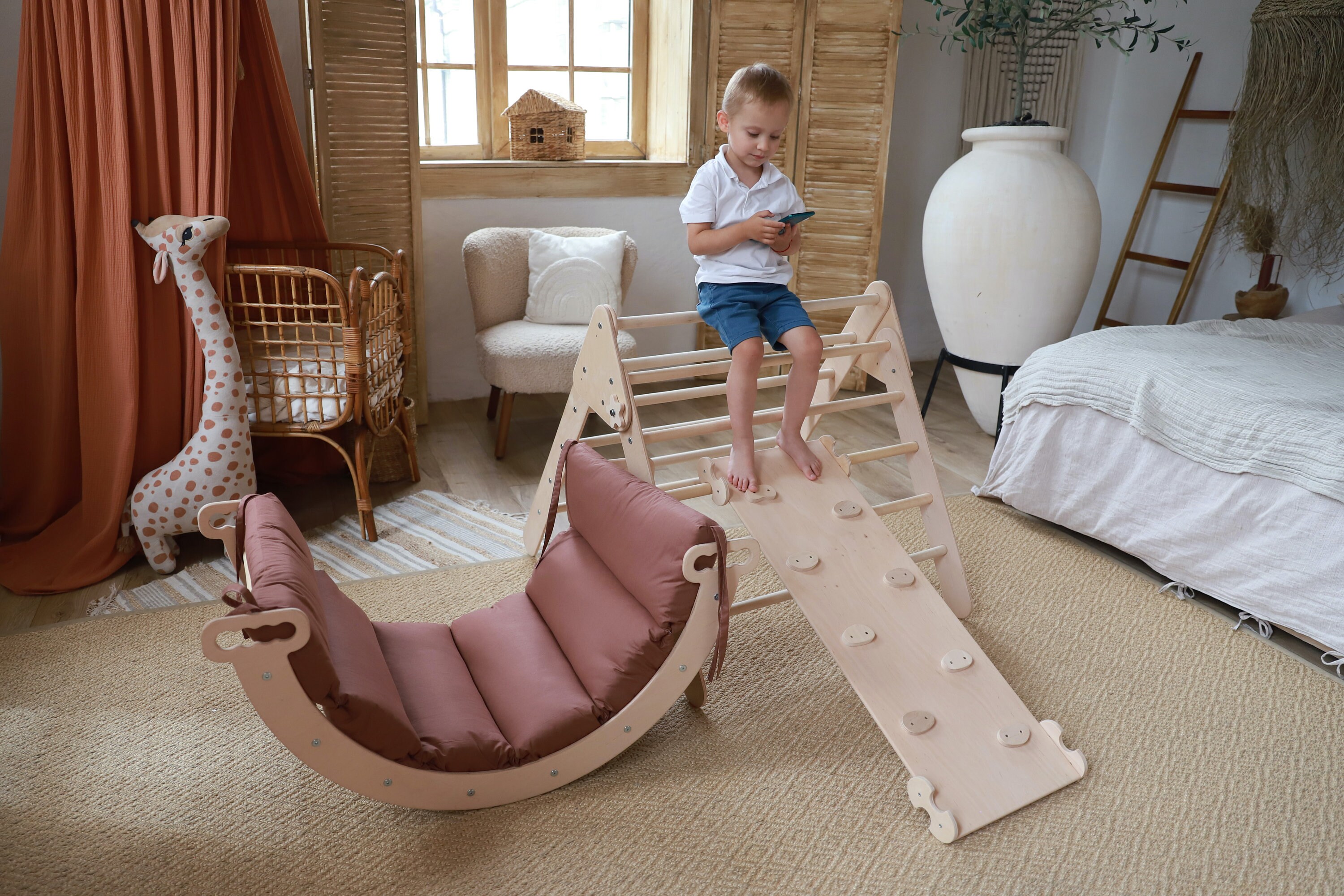 Montessori Climber Set, Climbing Triangle Set, Triangle Arch, Indoor ...