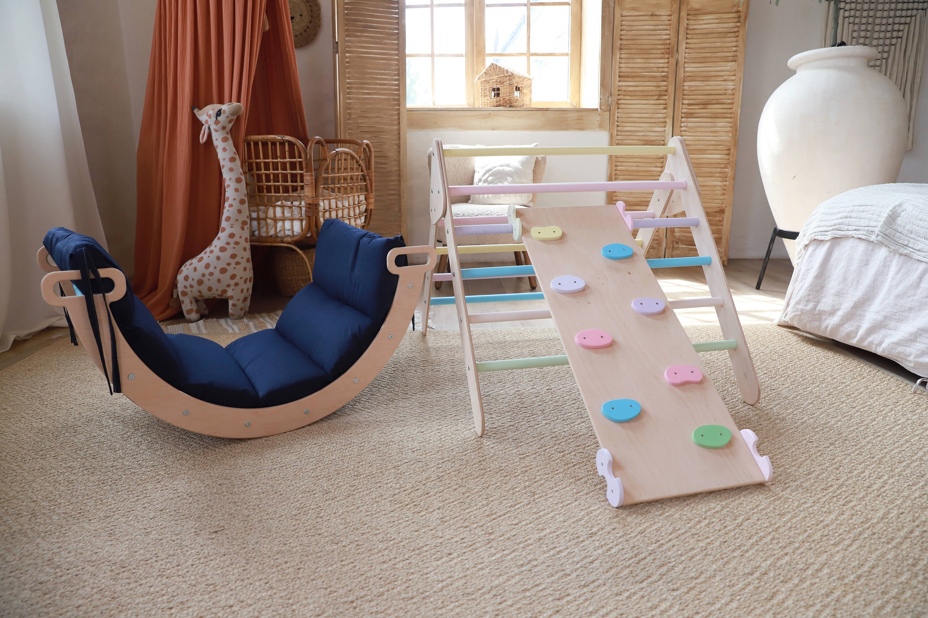 Set of 3 Items Foldable Triangle Arch Ramp With Slide, Arch Pillow ...