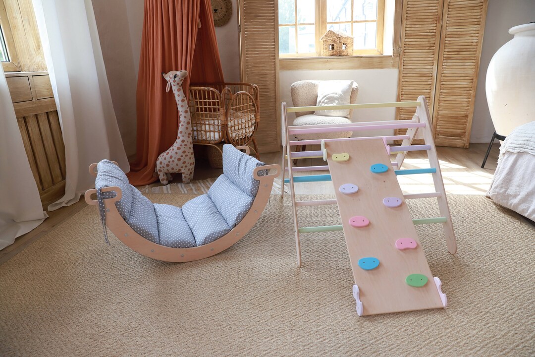 Set of 3 Items Foldable Triangle Arch Ramp With Slide, Arch Pillow ...