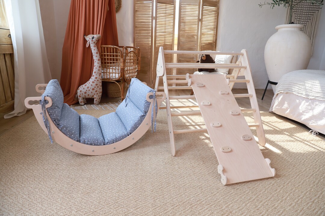 BEST PRICE! Climbing Triangle With Ramp, Climbing Arch With Pillow ...