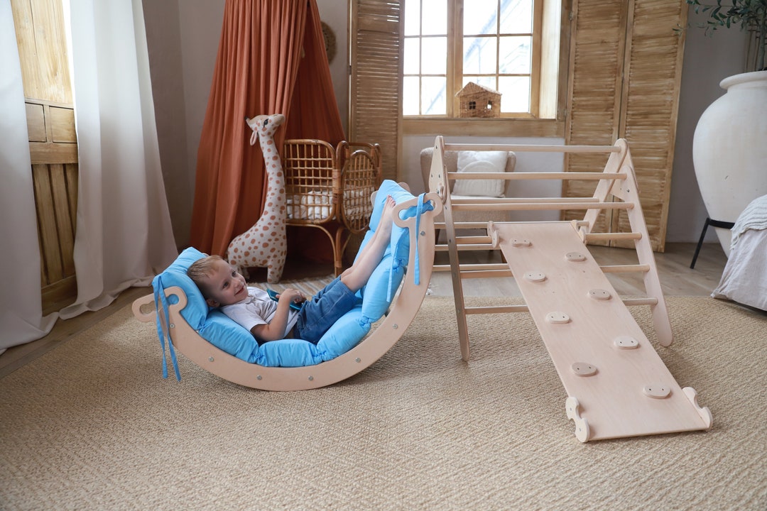 Wood Piklers Triangle Ramp, Foldable Triangle, Indoor Playground, Arch ...