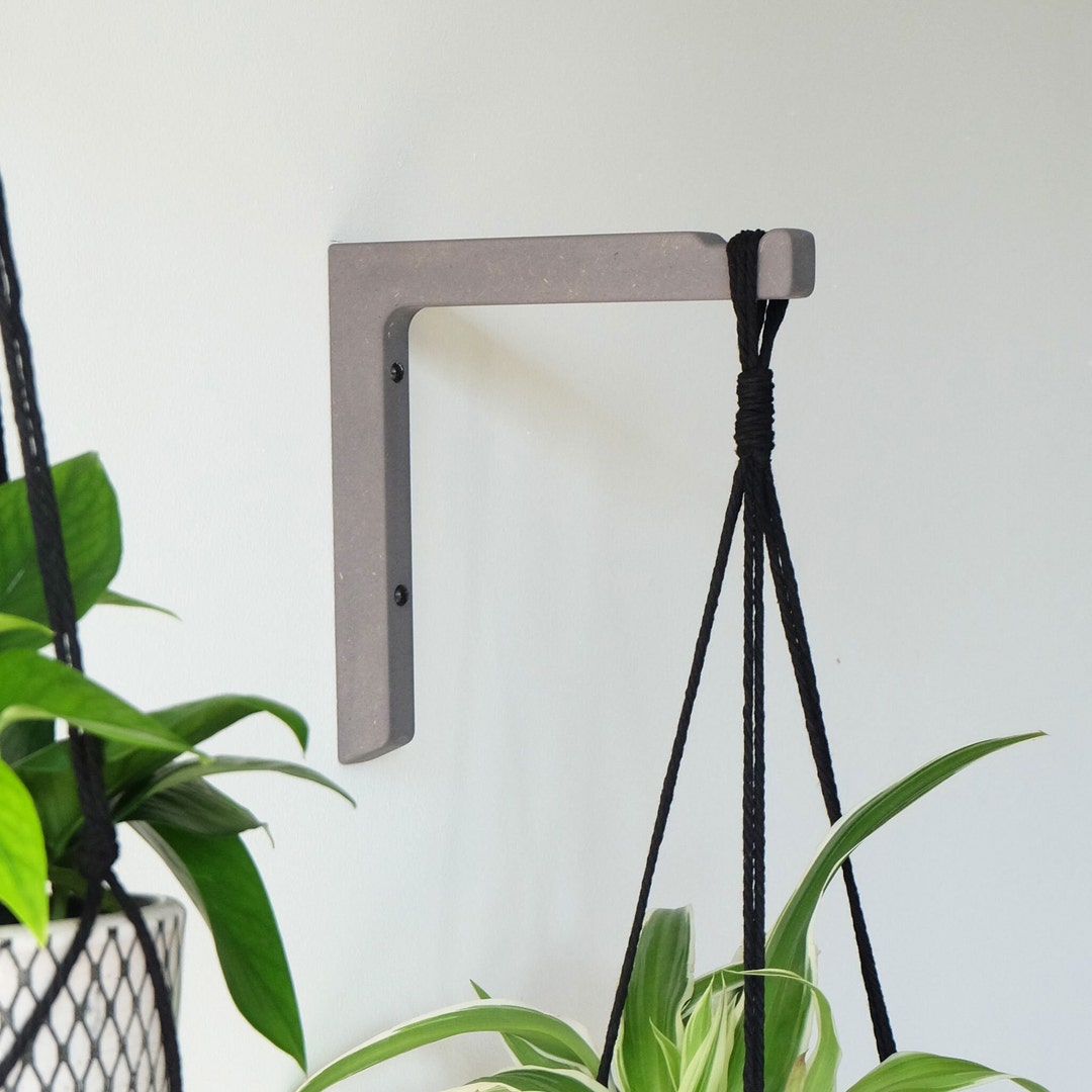 Indoor Wooden Plant Hook, Wall Hanger for Elevating Houseplant - Grey ...