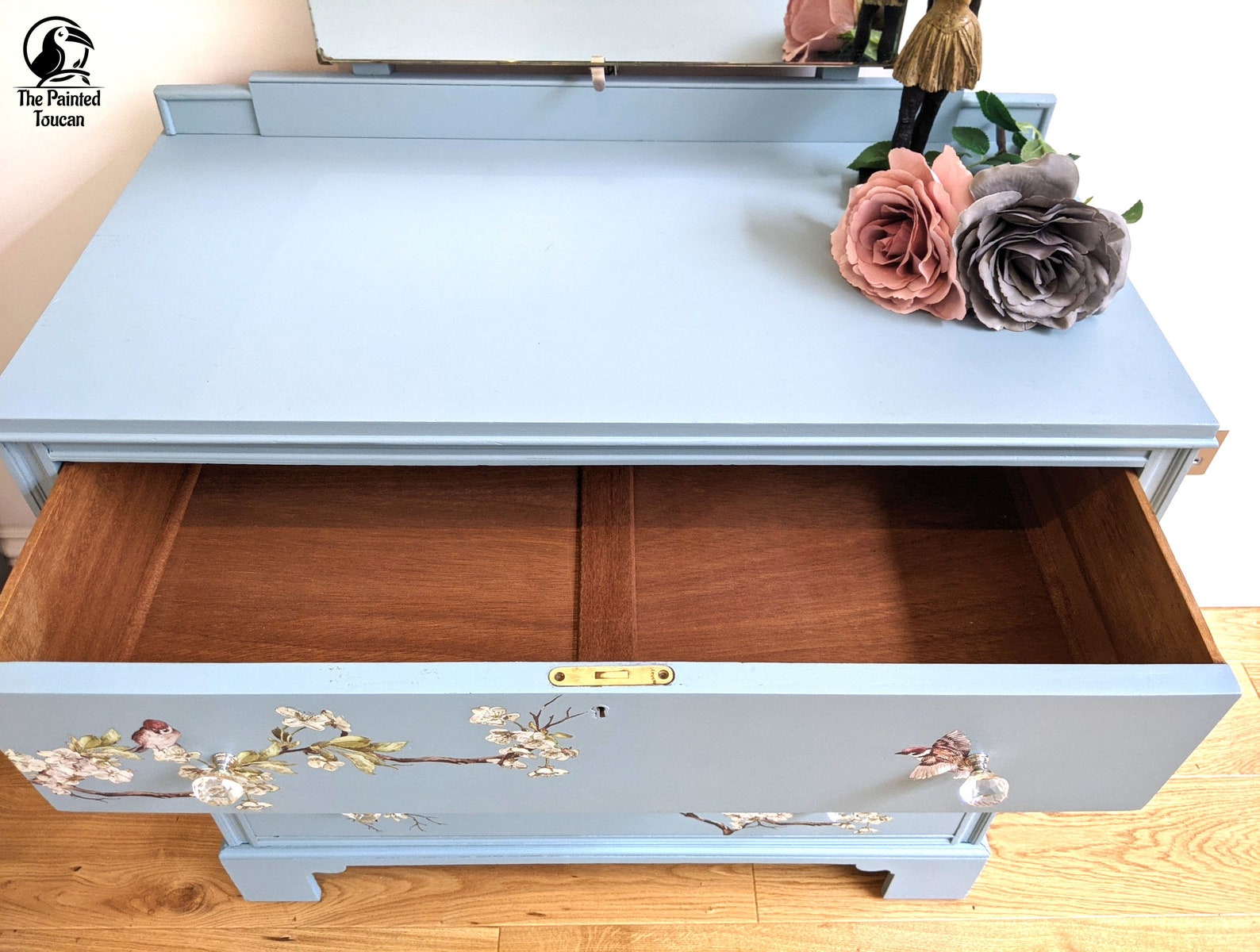 Vintage Light Blue Bedroom Dresser Chest of Drawers Dressing - Etsy