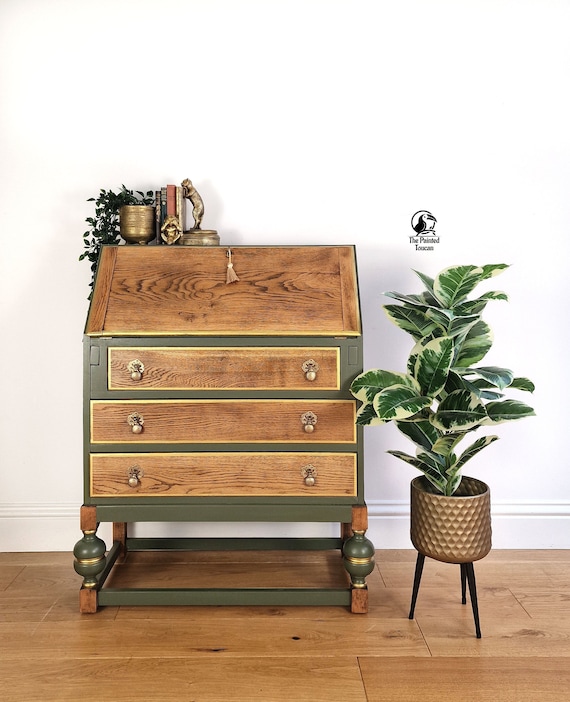 Green and gold desk store