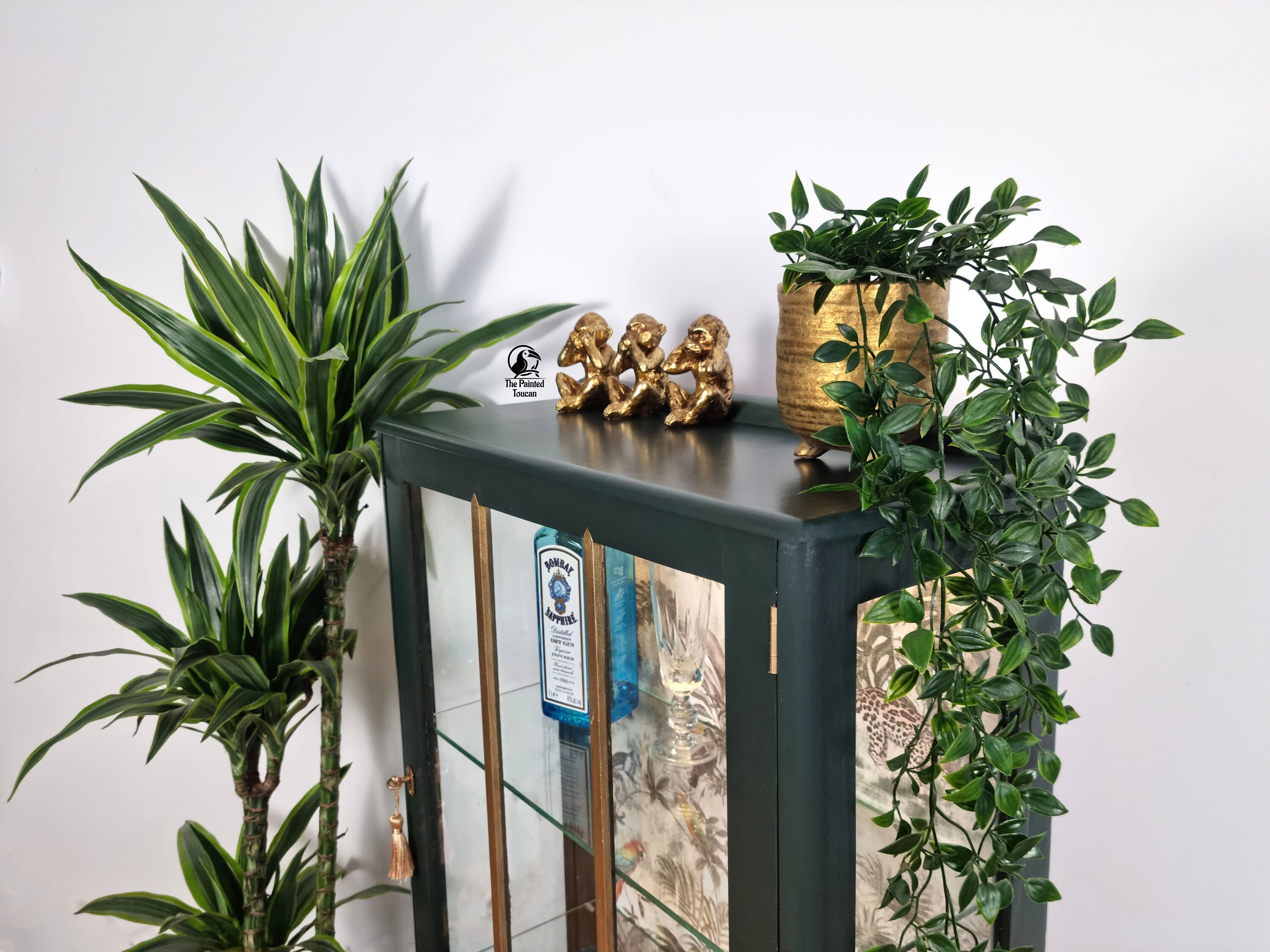 Vintage Green Drinks Gin Cocktail Display Cabinet Custom - Etsy UK