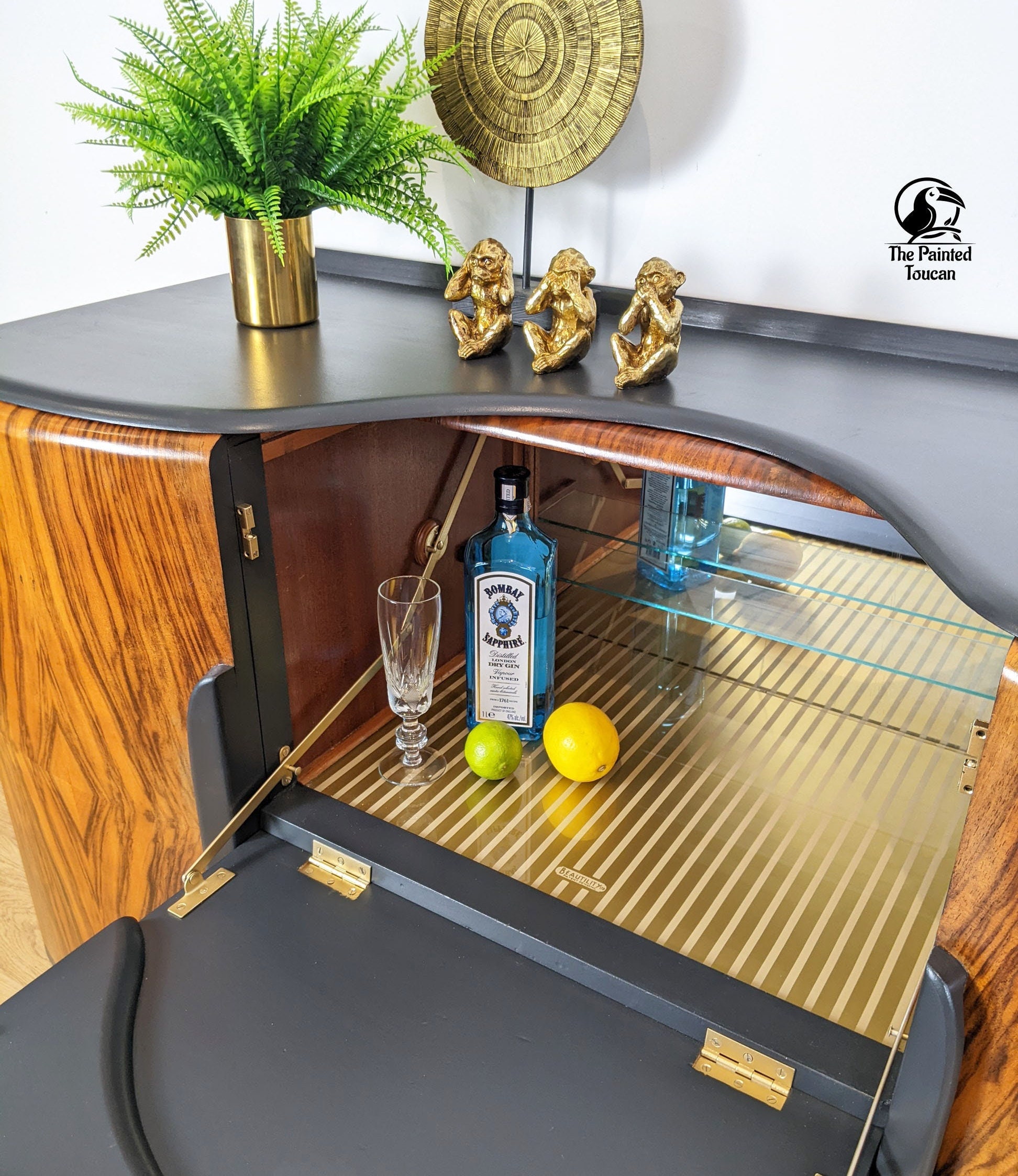 Beautility Art Deco Drinks Cocktail Cabinet / Sideboard - Etsy