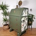 Vintage Lebus Green Writing Bureau Desk With Tropical Jungle - Custom ...