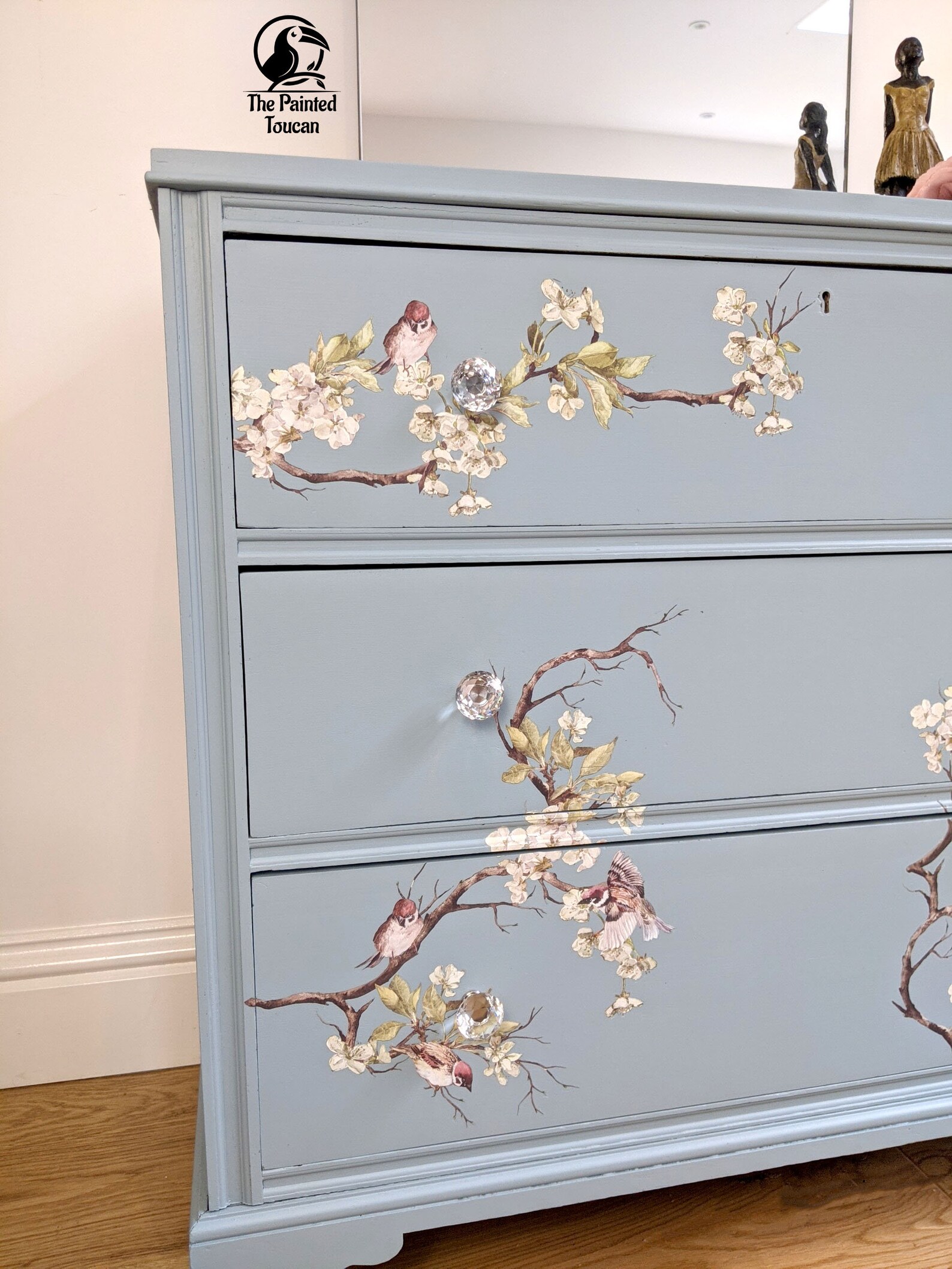 Vintage Light Blue Bedroom Dresser Chest of Drawers Dressing - Etsy