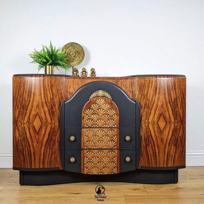 Beautility Art Deco Drinks Cocktail Cabinet / Sideboard - Etsy UK