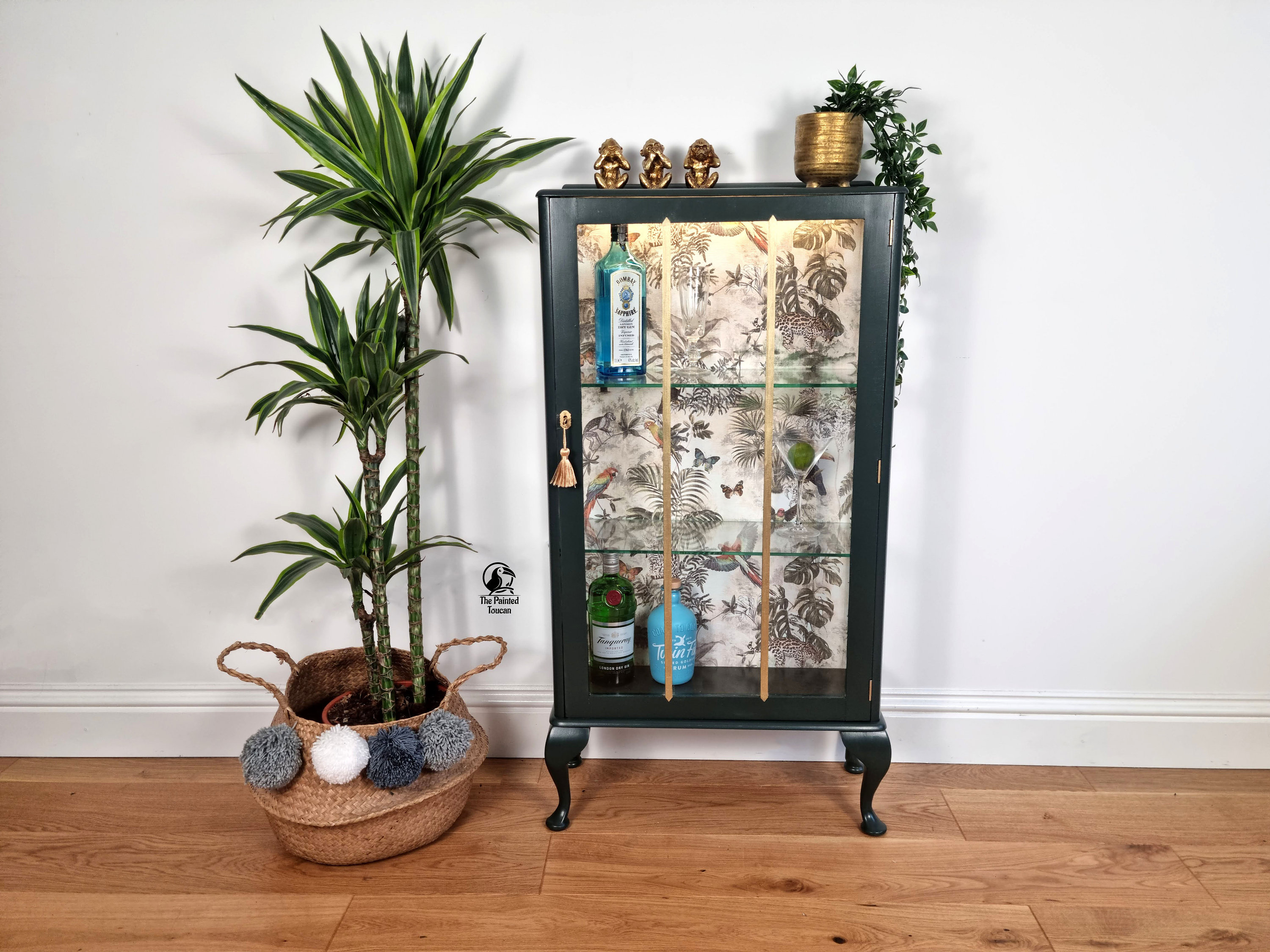 Vintage Green Drinks Gin Cocktail Display Cabinet Custom - Etsy UK
