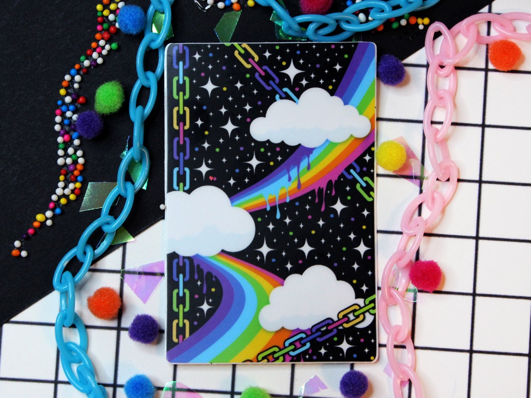 Kidcore Aesthetic Sticker | Rainbowcore | Cute Sticker | Rainbow Art ...