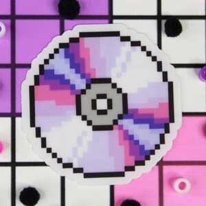 Pixel Art CD Sticker | Y2K | Sticker for Millennials | Vaporwave ...